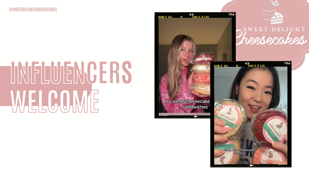 Influencer Sign up – Sweet Delight Cheesecakes